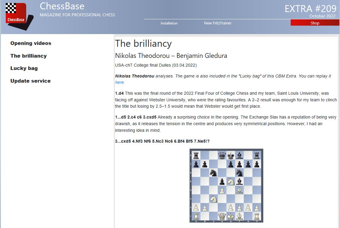 CBM Extra 209 | ChessBase